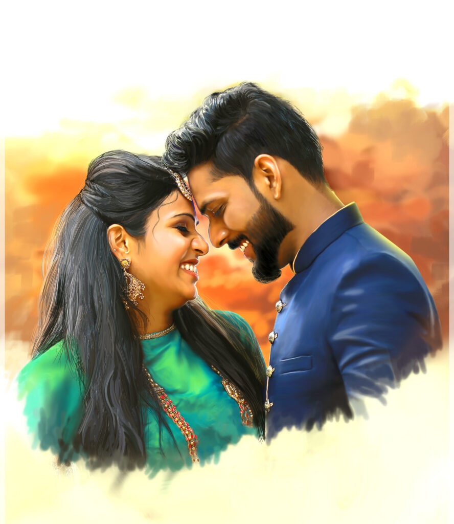 Couple Digital Oil Painting - ArtPe